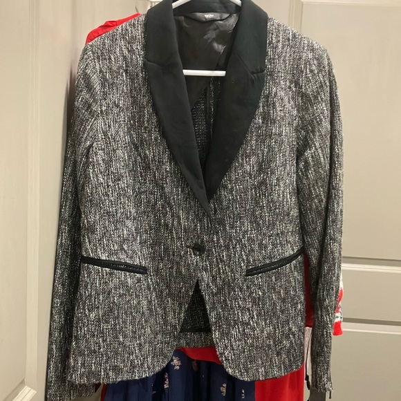 Jackets & Coats | New Tuxedo Style Twill Blazer With Zipperr Details ...